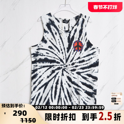 ETUDES 春夏棉质男士扎染印花休闲无袖T恤上衣银泰301596