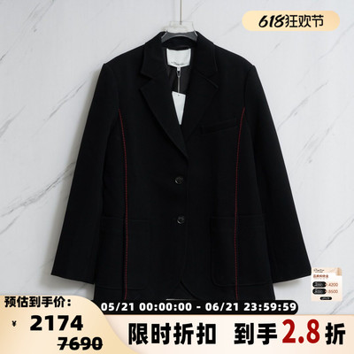 3．1Phillip Lim 日常通勤女士绗缝单排口休闲西服上衣银泰301596