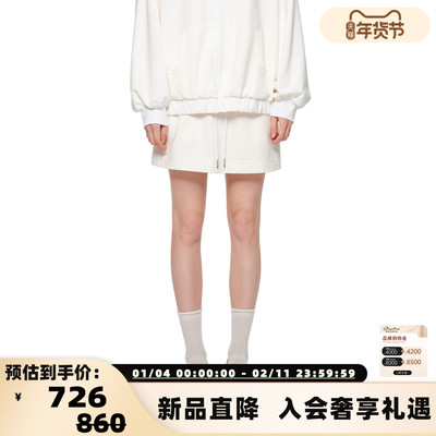 SHRO ENRO 暮霭花园女士缎面抽褶拼接短裙银泰百货精品301469