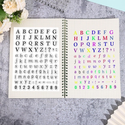 字母数字透明印章scrapbook相册卡片手帐橡皮章成品章图章