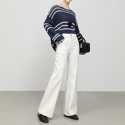 郑州女裤2026新款源头工厂如果宽松水洗牛仔裤女深圳南油高端女装