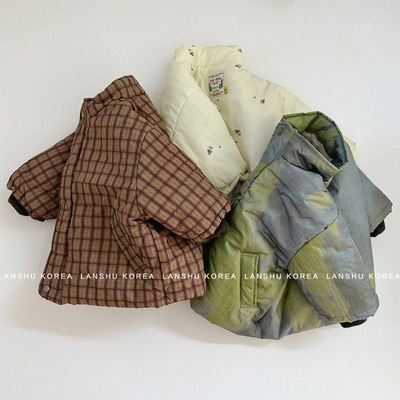 【Gou】懒鼠韩国童装25冬男童女童多色加绒加厚保暖亲子棉服