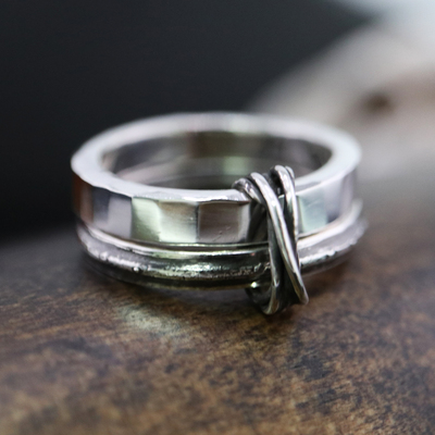 铁头的店情侣925银欧美做旧戒指