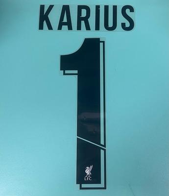 利物浦 2020-21 原裝歐冠字 門將 黑色1號 KARIUS Avery Dennison