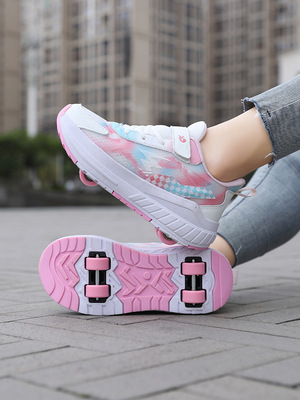 儿童四轮运动鞋暴走鞋透气新款