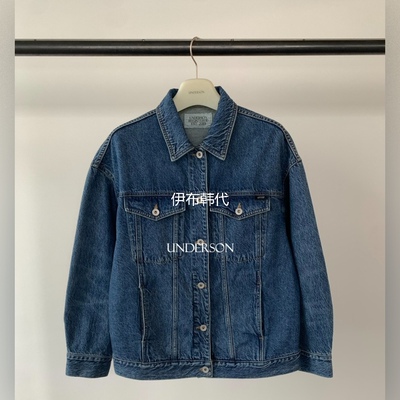 深色休闲宽松牛仔外套夹克