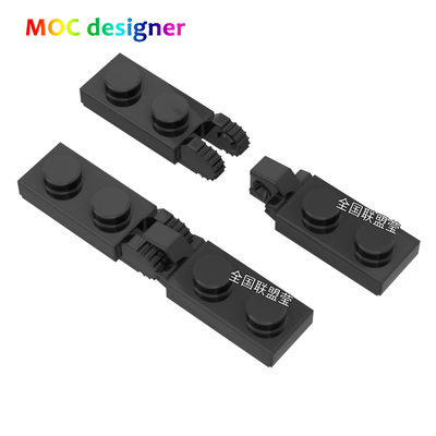 国产moc积木配件1x2带齿