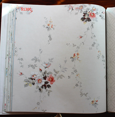 美国进口纯纸美式田园小花卧室 书房墙纸MM51300 MM51301 MM51303