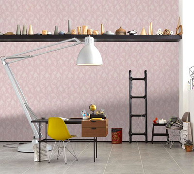 德国无纺布粉色背景墙壁纸