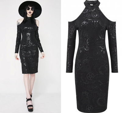 killstar哥特摇滚挂脖包身连衣裙