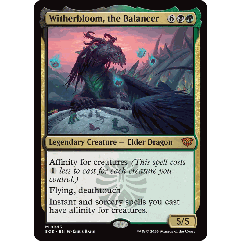 SOS 245 启衡巨龙靡华 Witherbloom, the Balancer 万智牌 闪 M