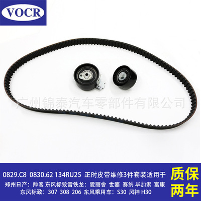 适用于东风标致307 308 206 汽车TU5JP4发动机 正时皮带维修3件套