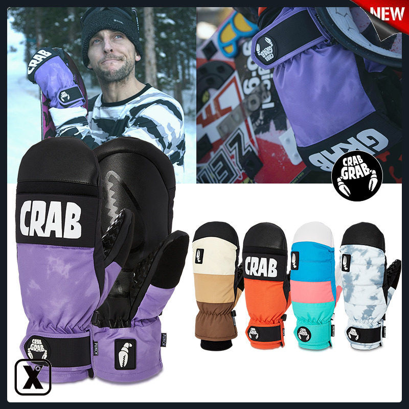 易毒[EXDO]W22 CrabGrab/螃蟹单板滑雪手套保暖防水可悬挂闷子_虎窝淘