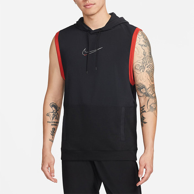 Nike/耐克正品年夏季健身连帽男子运动休闲无袖T恤DM6663-010