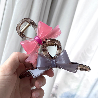 韩国进口蝴蝶结大号盘发抓夹