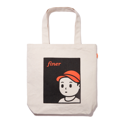 finer帆布单肩包日系复古托特