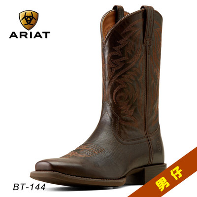 美国进口Ariat 西部牛仔靴 男款 骑马马靴切尔西橡胶底