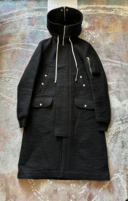 rickowens 主线羊绒轰炸机大衣经典连帽重磅秋冬新款夹克休闲外套