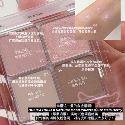 惑丽客低饱和哑光四色眼影盘