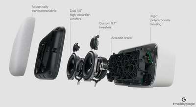 Google Home Max Smart Speaker with Assistant Gemini智能音箱