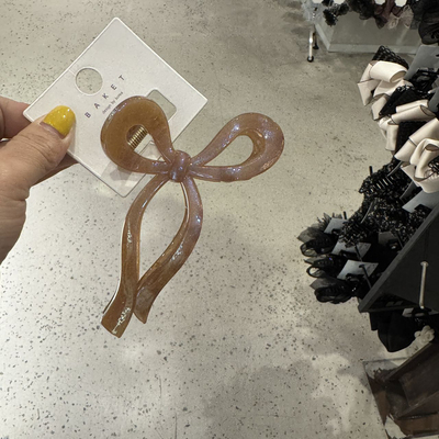 6.22韩国东大门baket人鱼姬色幻彩大蝴蝶结飘带盘发抓夹发抓F3