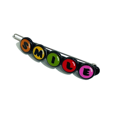 韩饰AZ饰品头饰雅致素面字母彩色圆片扣卡女BQ1665