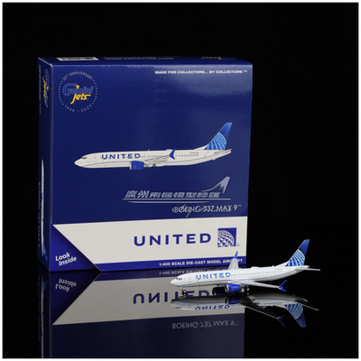 United合金仿真飞机模型波音客机