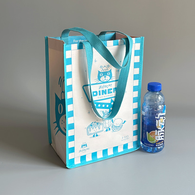 出口老美蓝色猫咪牛皮纸手提袋