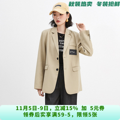 VN0K0001时尚减龄西装上衣单排扣长袖外套女7.31秋