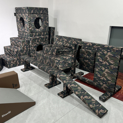 幼儿园户外野战器材军体课感统军警训练组儿童安吉软体运动平衡木