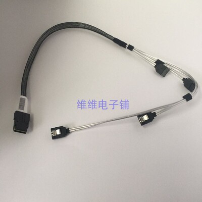 Mini SAS线36P SFF 8087转4 sata 7pin服务器一拖四硬盘数据线1米