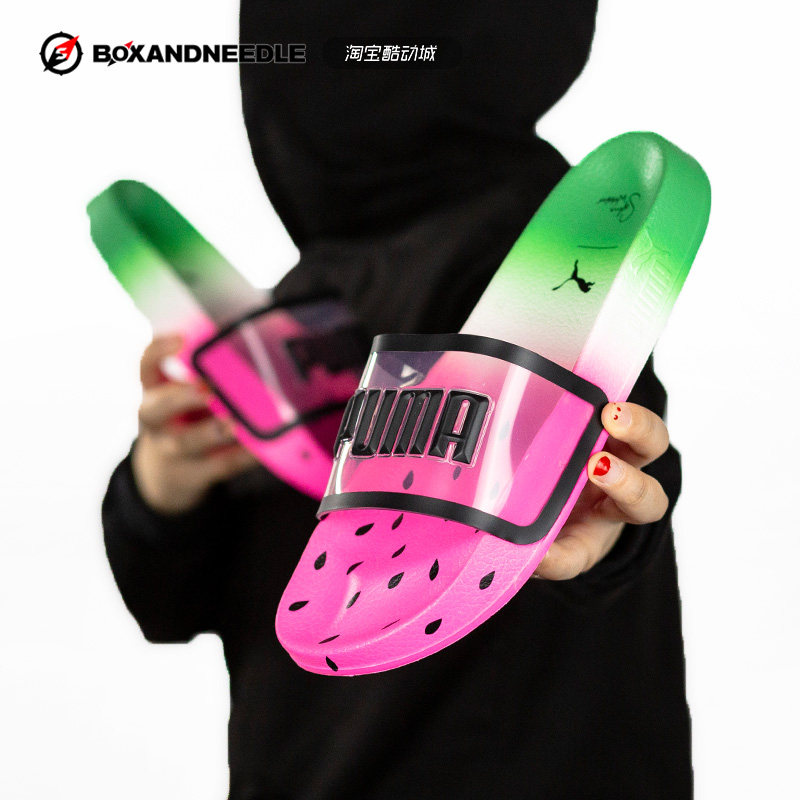 PUMA X SOPHIA WEBSTER彪马透明西瓜凉拖鞋索菲亚联名365955-01_虎窝淘