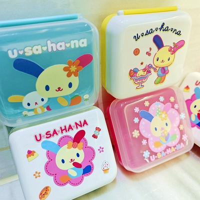 便当盒花小兔食品级PP便携面包盒
