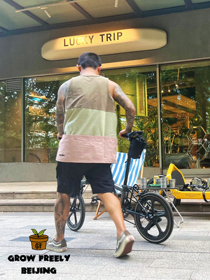 拼色无袖纯棉夏季宽松口袋背心