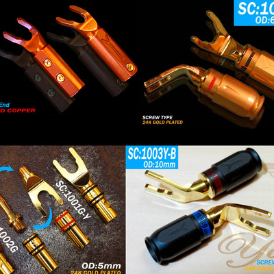 yarbo雅宝纯铜镀金转换式香蕉头