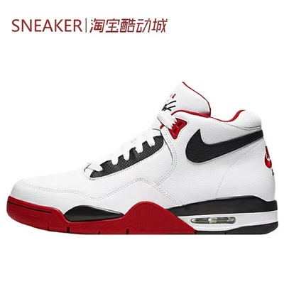 #耐克 Nike Flight Legacy 中帮 复古篮球鞋 红白 BQ4212-100