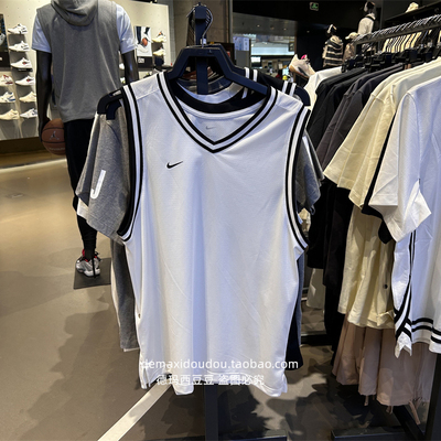 专柜正品NIKE耐克男子夏季篮球训练速干运动休闲背心T恤 FQ3708