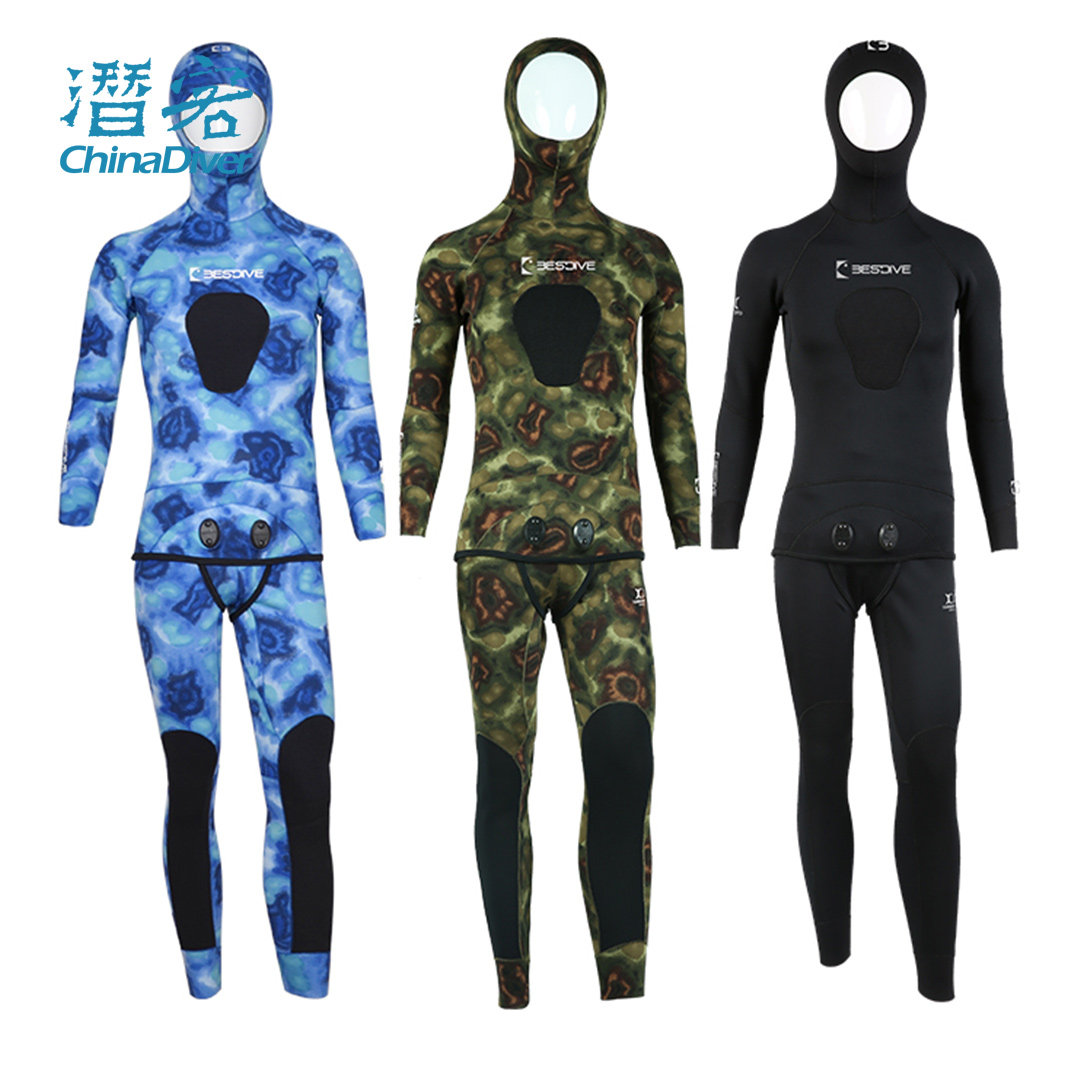 BestDive 渔猎装专业男款自由潜湿衣鱼枪护垫潜好保暖潜水服7 9mm