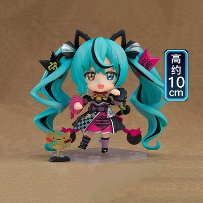 国产Q版粘土人 2759初音未来 招财初音 黑招财 礼物 桌面摆件手办