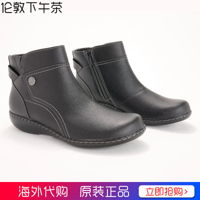 Clarks其乐女鞋真皮休闲短筒靴子及踝短靴Ashland Mabel正品代购