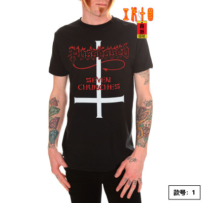 欧美死亡金属乐队短袖t恤潮街头