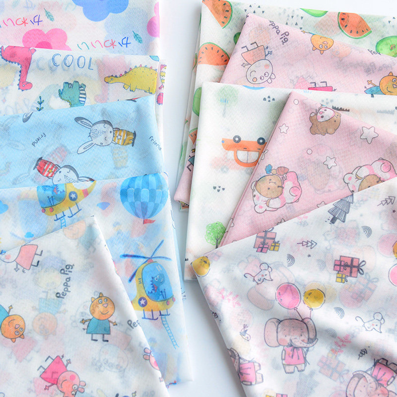 布料日韩动漫卡通儿童服装宠物针织夏季轻薄防晒衣防蚊裤面料