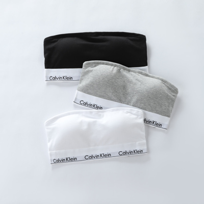 CK国内代购23春夏女士透气无钢圈无肩带内搭棉质抹胸式文胸QF5295