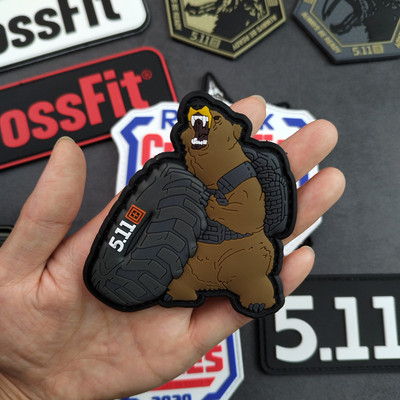crossfit魔术贴章橡胶徽章士气章