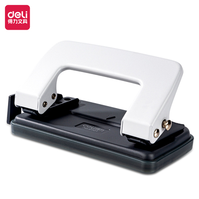 得力0101打孔器 10页两孔打孔机 打洞器 孔距8cm孔径6mm