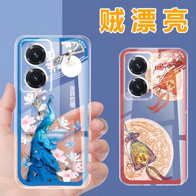 适用vivoy77手机壳y77e透明壳中国风vivo y77保护套5g全包防摔软壳硅胶男女新款外壳