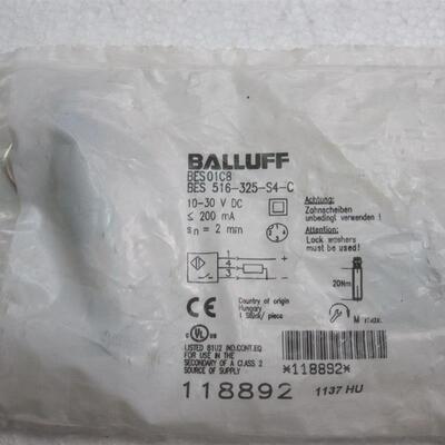 全新原装正品BALLUFF巴鲁夫 BES 516-325-S4-C  BES01C8 现货询价