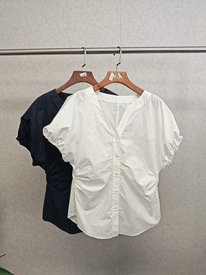 Ka系列＆专柜25夏 100％棉 经典收腰棉布衬衫（可换码）320