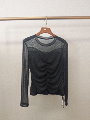 大牌h专柜25新款福利&高弹网纱长袖打底衫（仅换码）13937