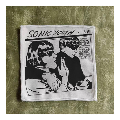 SONIC YOUTH音速青年手绘punk布贴布标布章衣服包包diy线缝配件